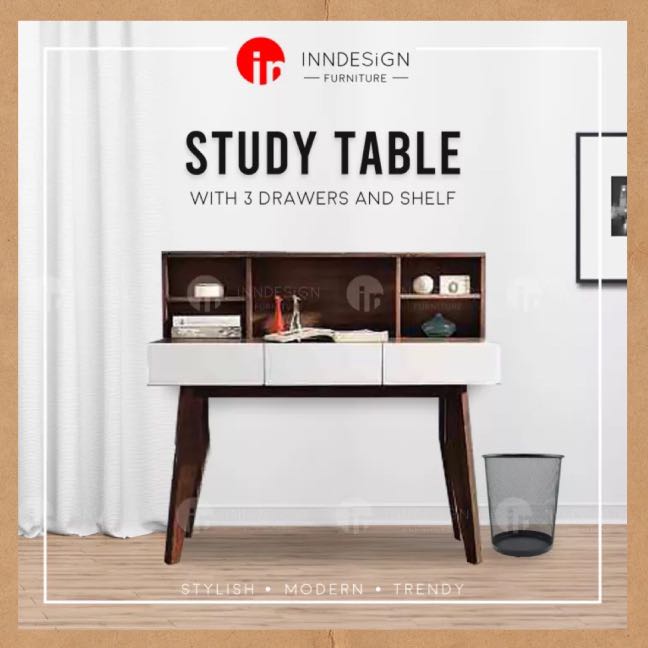 Study Table simple design computer desk, Furniture & Home Living ...