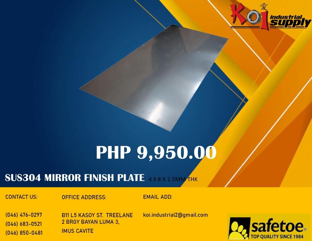 SUS304 MIRROR FINISH PLATE, Commercial & Industrial, Construction ...