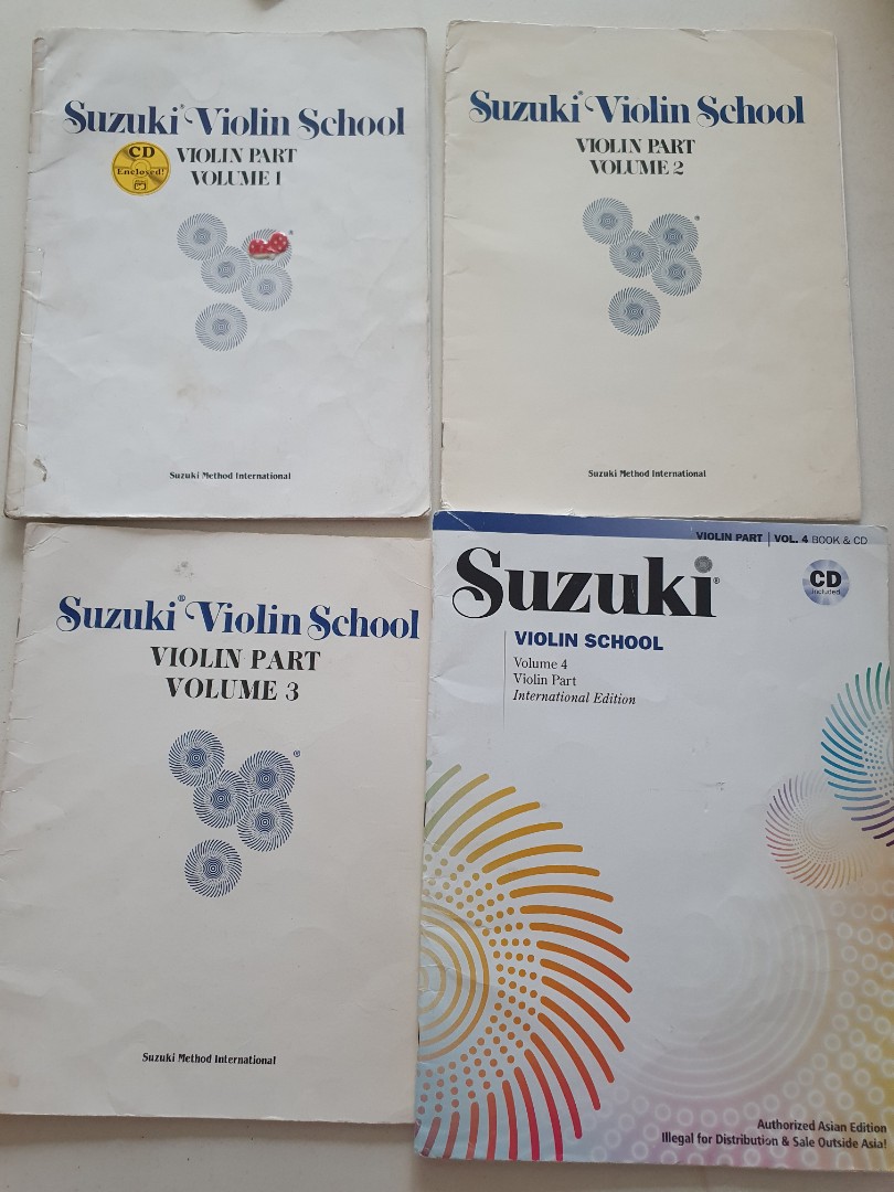 Suzuki violin volume 1,2,3,4, Hobbies & Toys, Music & Media, Music ...