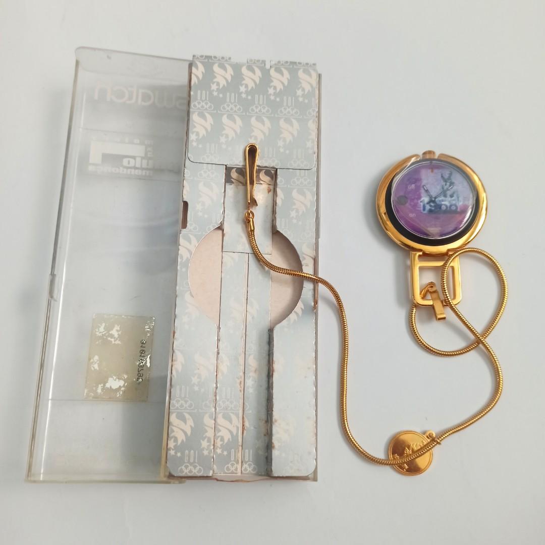 Swatch Pocket Watch Atlanta 1996, Men's Fashion, Watches & Accessories ...