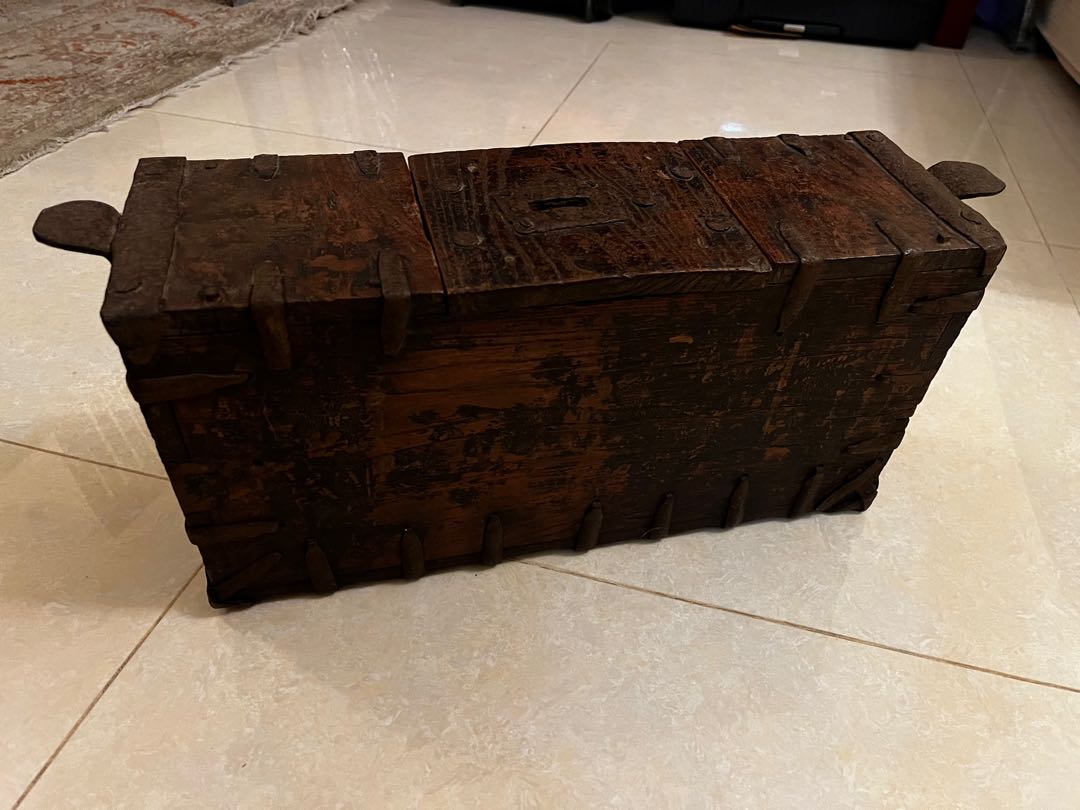 Vintage Chinese wooden money box, Furniture & Home Living, Home Decor ...