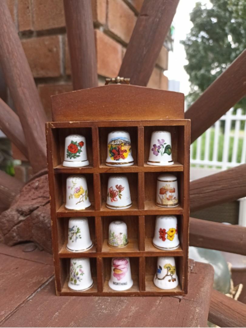 Vintage Thimbles Collection With Display Rack, Hobbies & Toys ...