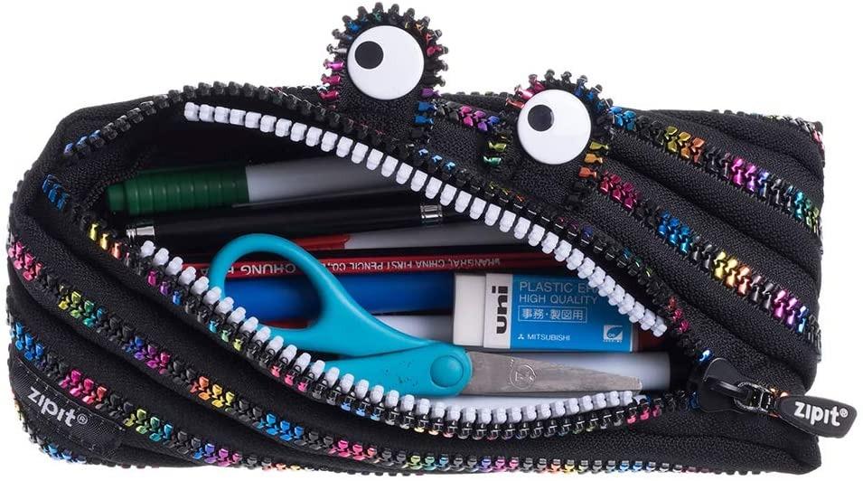 Zipit Special Edition Monster Pouch, Black & Rainbow, Hobbies & Toys ...