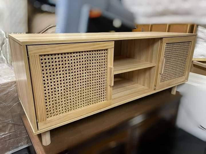 Anko Rattan TV Rack Assembled L47 W16 H20 inches good as new, Furniture ...