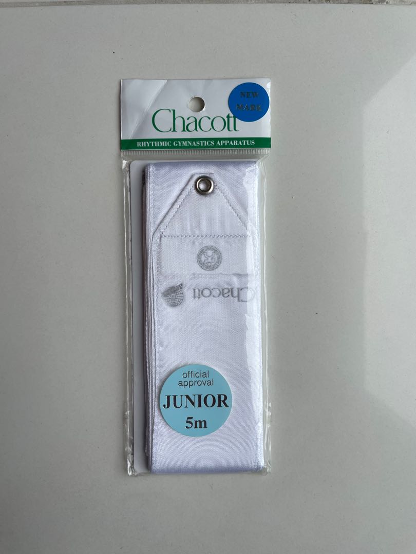 Brand New White Chacott Rhythmic Gymnastics 5m Ribbon - Good to dye ...