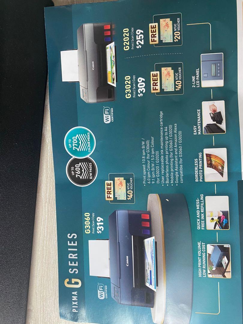 Canon pixa G3060 printer all in one, Computers & Tech, Printers ...