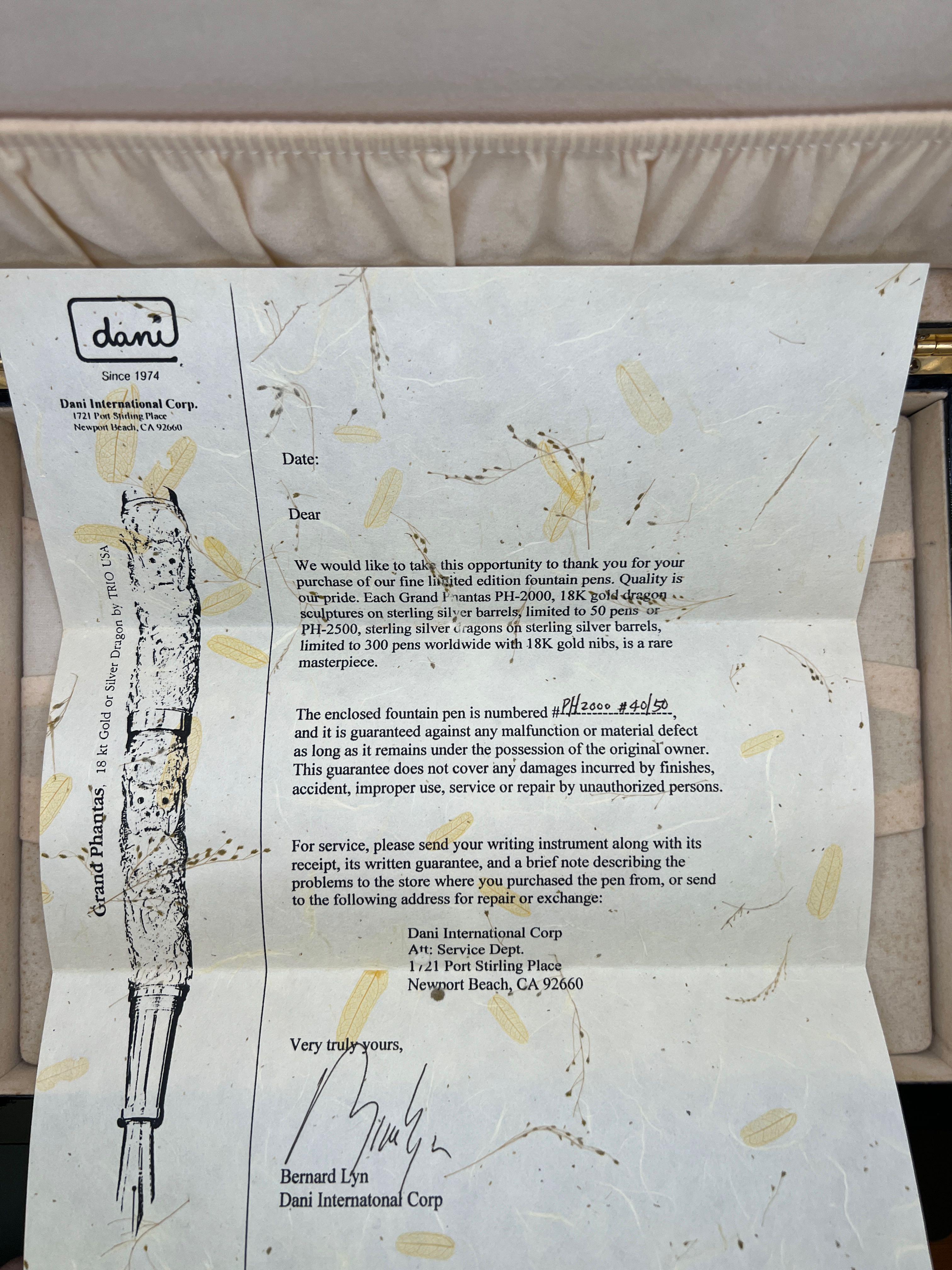 Dani Trio: Grand phantas 18k gold dragon on silver limited edition ...