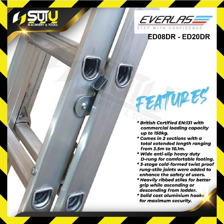EVERLAS ED20DR 33 Rung 10117MM Heavy Duty Double Extension Ladder ...