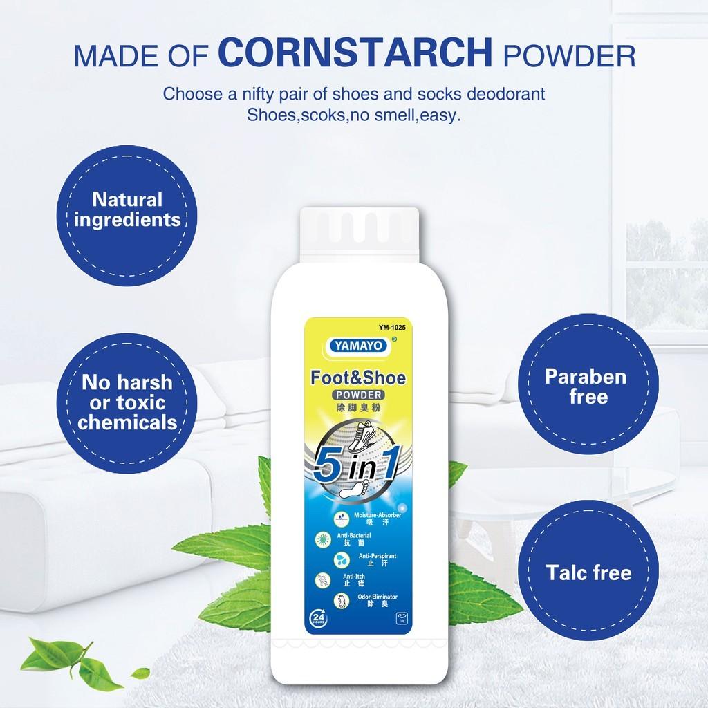 Foot & Shoe powder TALC and PARABEN FREE Stinky Feet Antibacterial ...