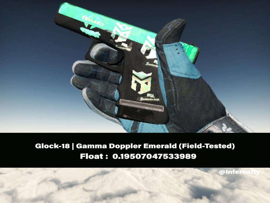 Glock-18 Gamma Doppler Emerald FT CSGO SKINS KNIVES, Video Gaming ...