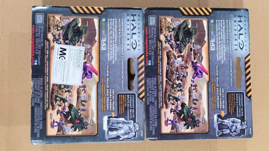 HALO UNIVERSE BATTLE PACK SET MEGABLOKS METAL- BLUE GREEN SPARTAN ...