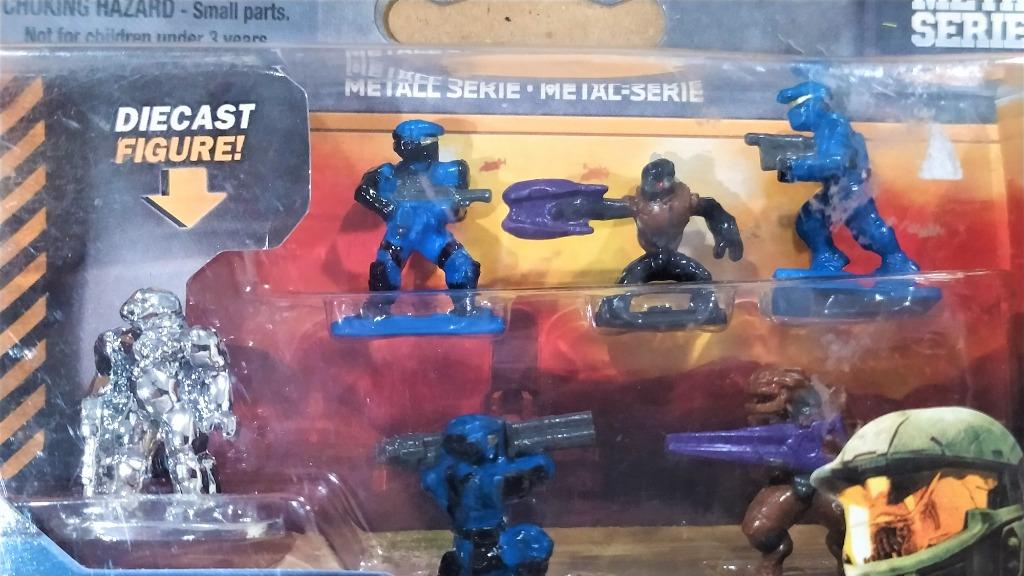 HALO UNIVERSE BATTLE PACK SET MEGABLOKS METAL- BLUE GREEN SPARTAN ...