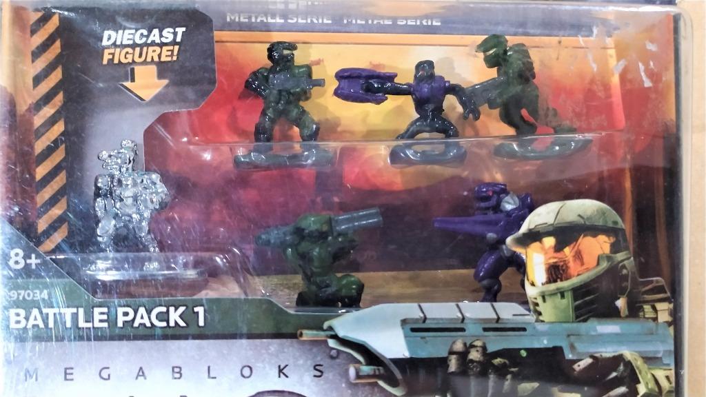 HALO UNIVERSE BATTLE PACK SET MEGABLOKS METAL- BLUE GREEN SPARTAN ...