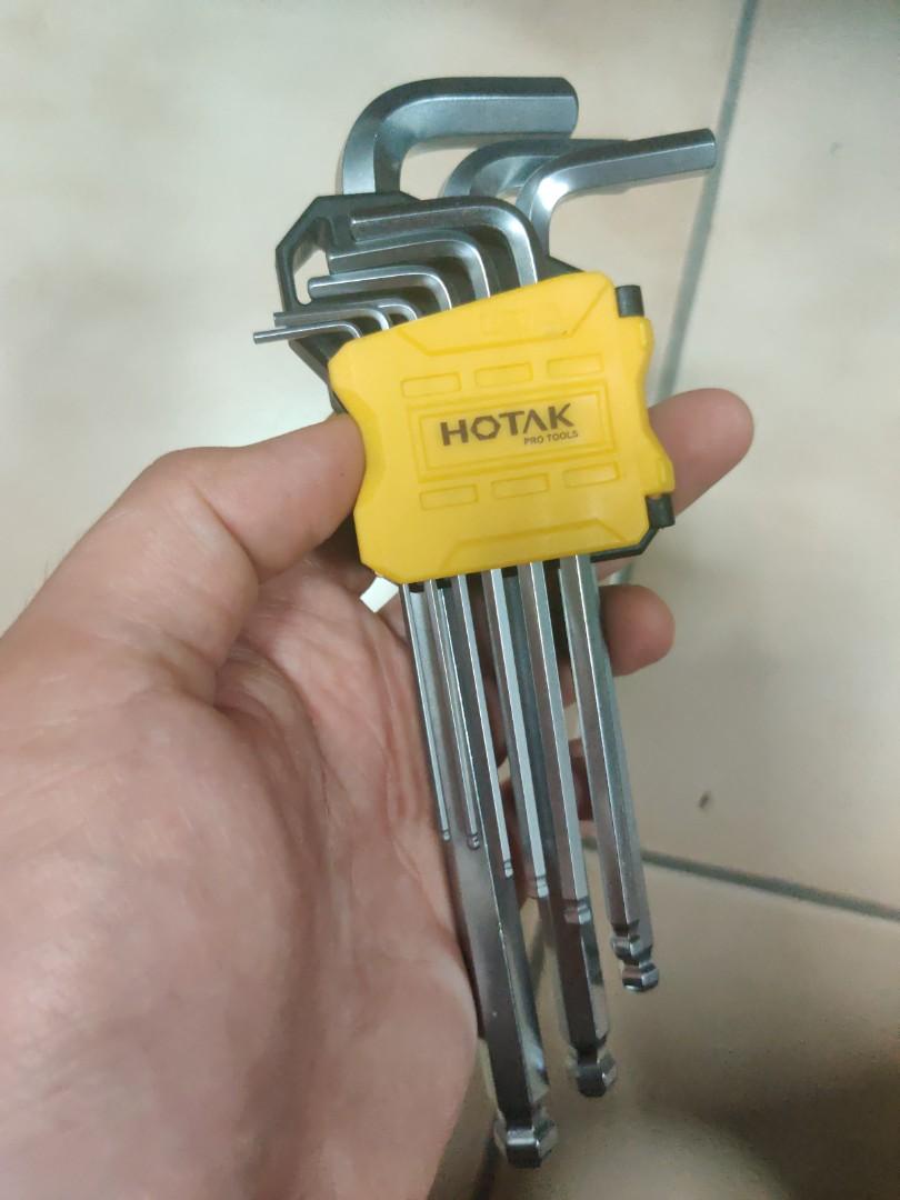 HOTAK Allen Key Set 1/16 - 3/8 inches, Furniture & Home Living, Home ...