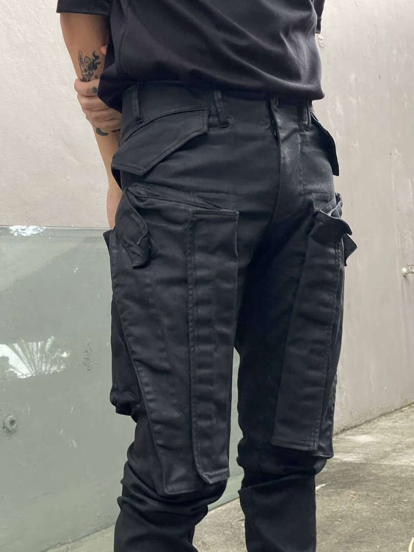 Julius - FW16 'Beast' Coated Cargo Pants, Men's Fashion, Bottoms, Jeans ...