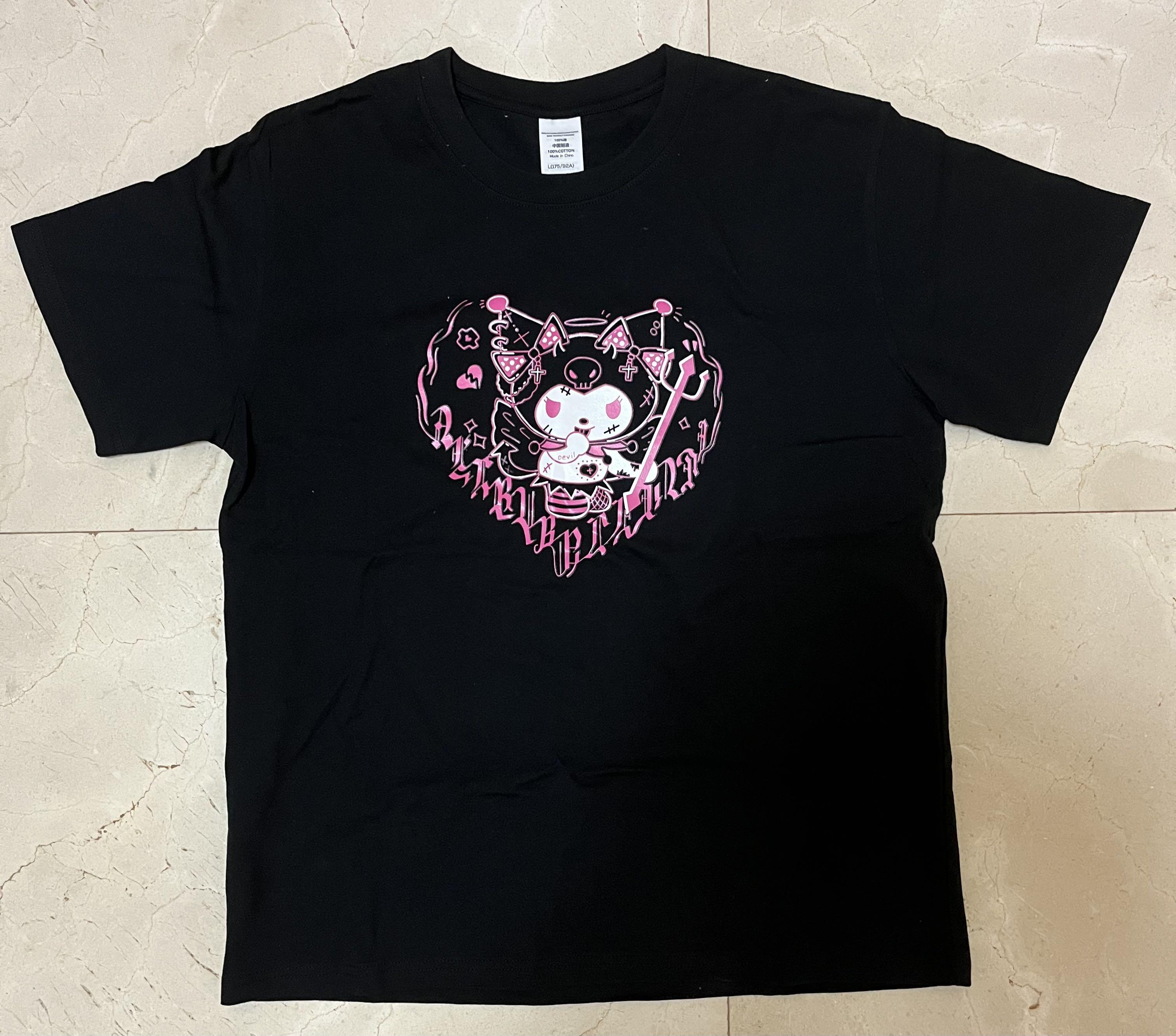 Kuromi Black oversized t shirt, Women's Fashion, Tops, Shirts on Carousell