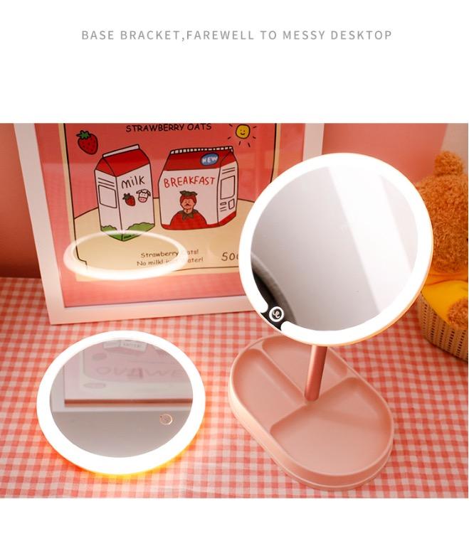 Makeup Table Mirror with LED (Ready Stock), Furniture & Home Living ...