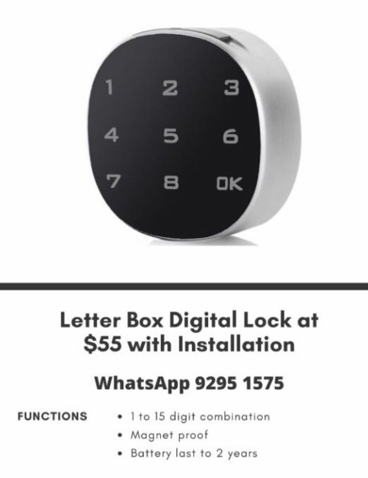Letterbox Digital Lock, Furniture & Home Living, Security & Locks ...