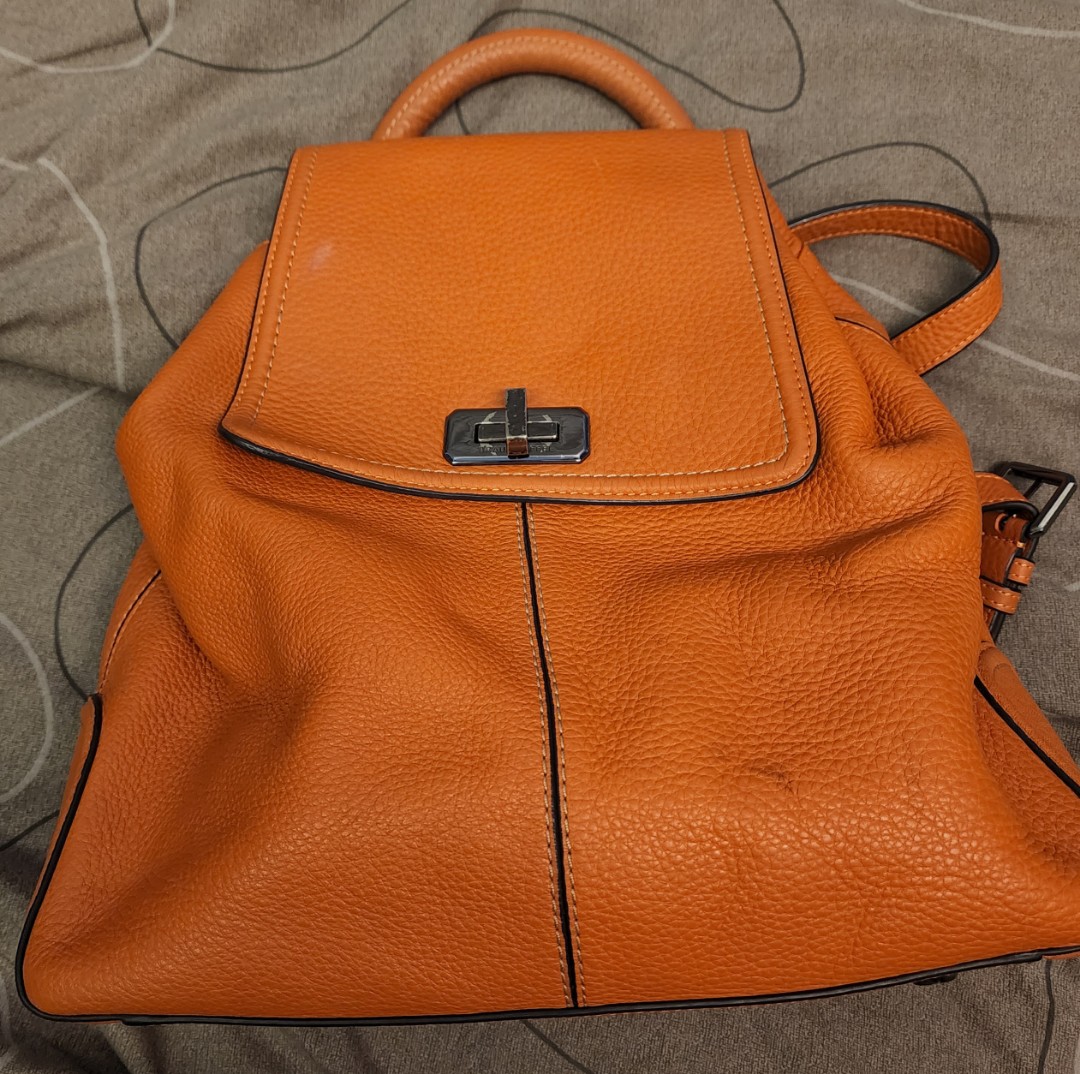 Limited Edition Volcanic Orange Braun Buffel Backpack, Women's Fashion ...