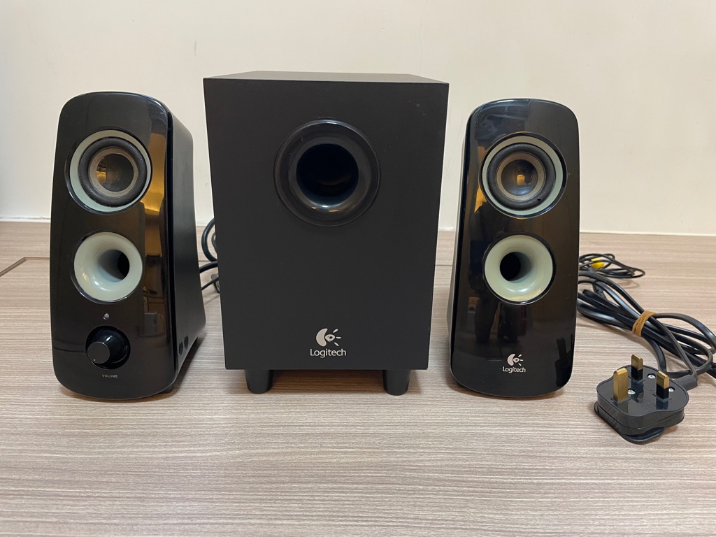 Logitech Z323 Speaker System with Subwoofer, 音響器材, Soundbar、揚聲器、藍牙喇叭、耳擴 ...