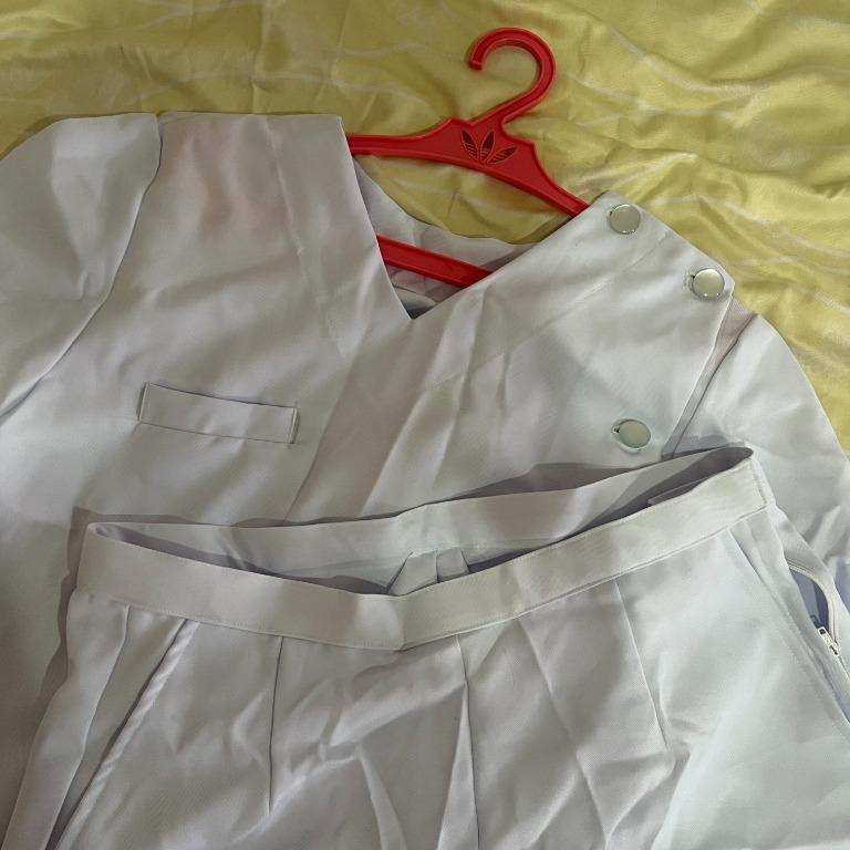 V-Neck White Uniform | OLFU Psychology Uniform (Women's), Women's ...