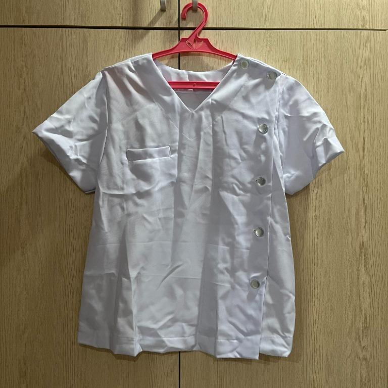 V-Neck White Uniform | OLFU Psychology Uniform (Women's), Women's ...