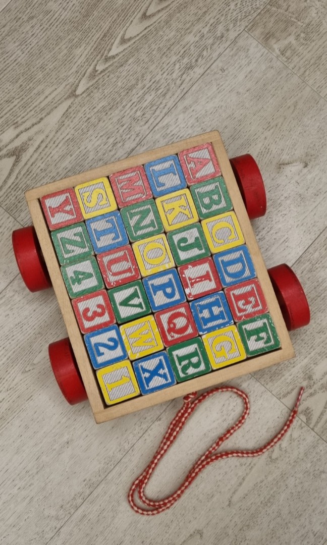 Melissa & Doug Classic ABC Block Cart, Babies & Kids, Infant Playtime ...