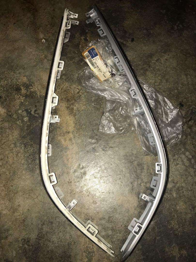 Mercedes w220 facelift AmG front bumper moulding pair 1 new 1 Used ...