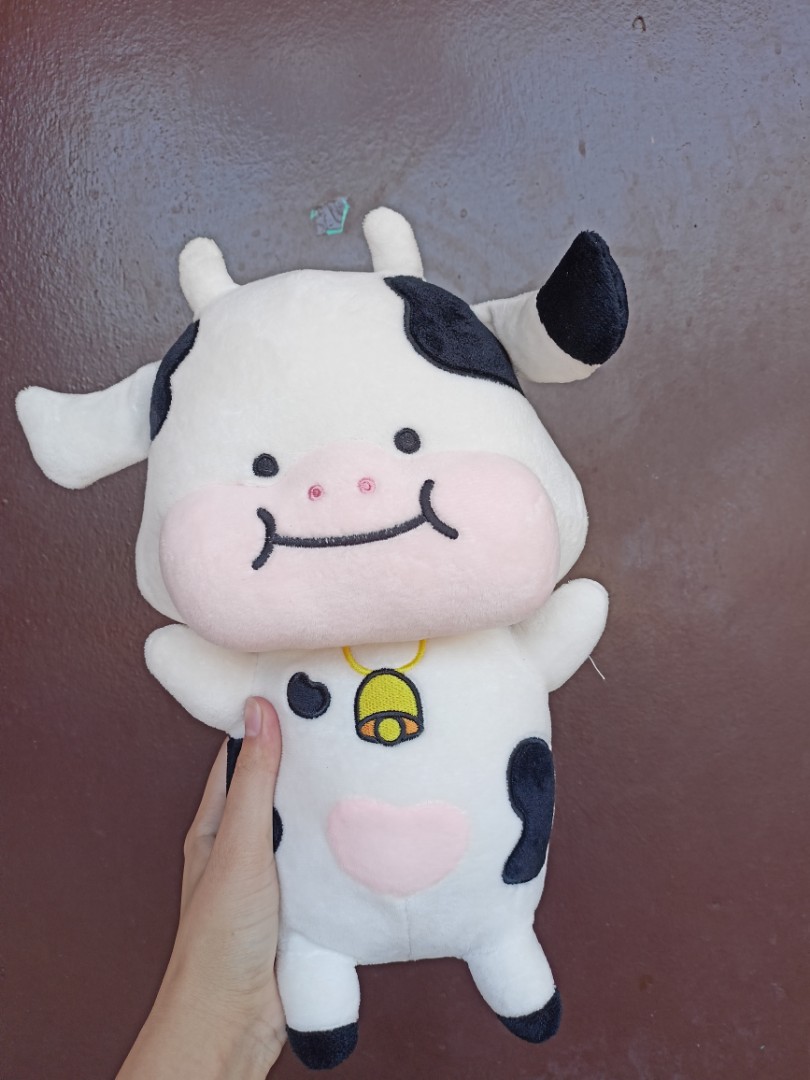 Milky white cow stuffed toy, Hobbies & Toys, Toys & Games on Carousell