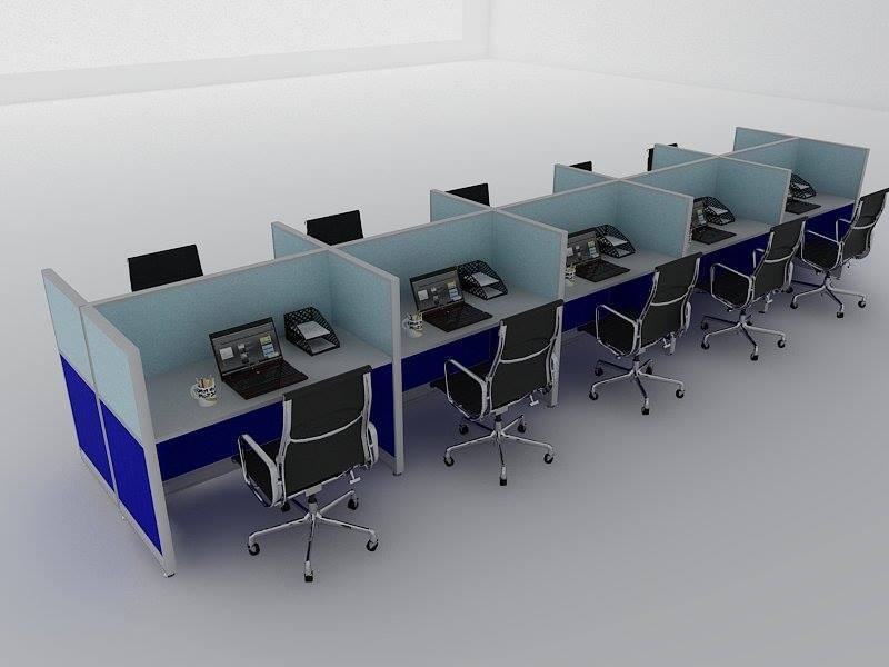 modular office partition / workstation table, Furniture & Home Living ...