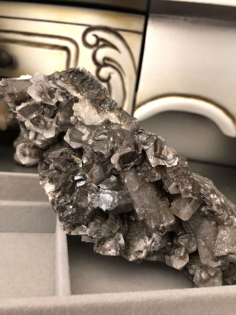 Black crystal/ Panda calcite Natural genuine cluster refer to pics and ...