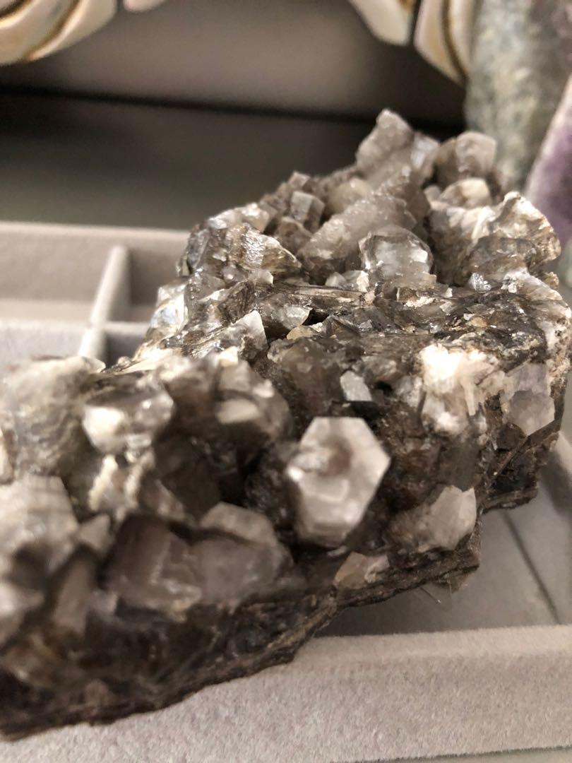 Black crystal/ Panda calcite Natural genuine cluster refer to pics and ...