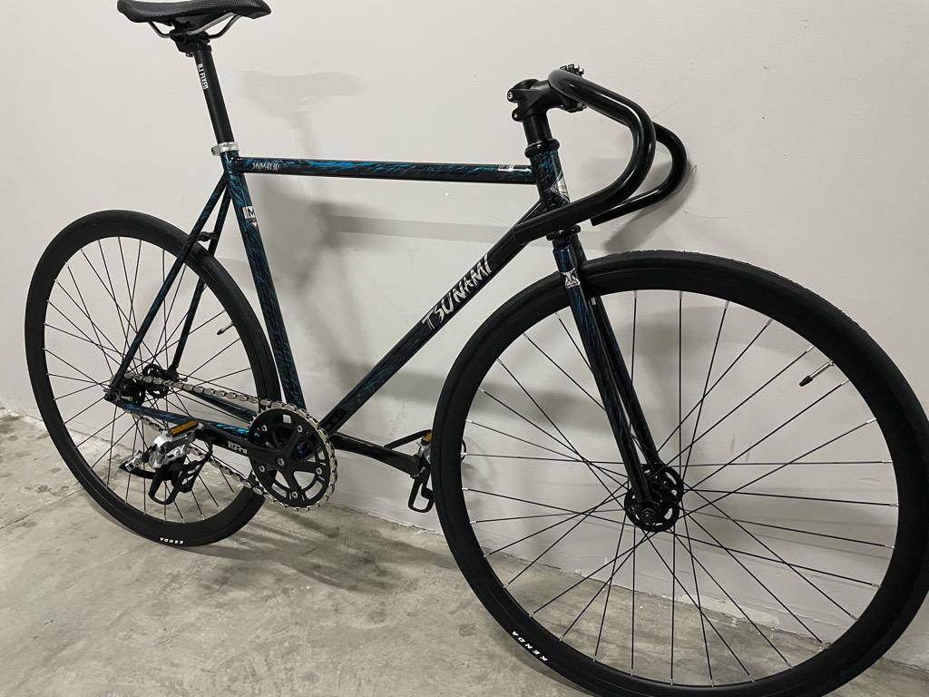NEW smn 4130 Tsunami chromoly Fixie Fixed Gear Bicycle Bike Full Set ...