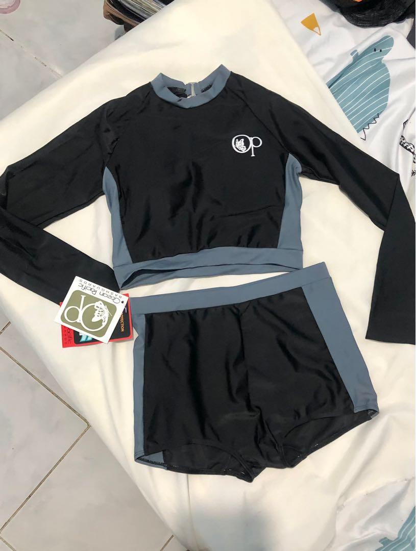 OP rashguard 2 piece, Women's Fashion, Swimwear, Rash guard on Carousell