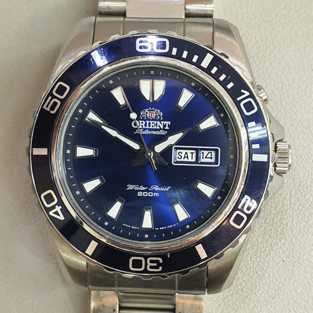 Orient Diver Blue Dial Day Date Automatic Watch, Luxury, Watches on ...