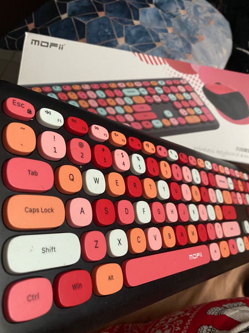 Original Mofii 666 Mixed Color Keycap 2 4ghz Wireless Keyboard And Mouse Combo Set For Home