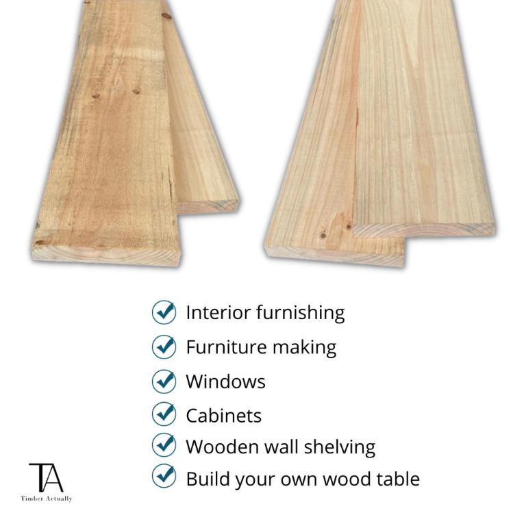 Pine Wood Planks - Planed (Fixed Sizes) Solid Wood, Furniture & Home ...