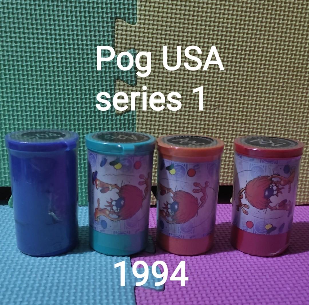 Pog USA series 1 w/ canister, Hobbies & Toys, Memorabilia ...