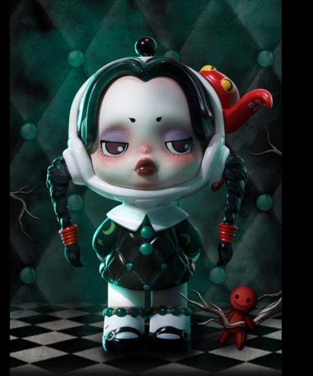 Pop Mart Skullpanda Addams Family Quiet Wednesday Skull Panda Popmart ...