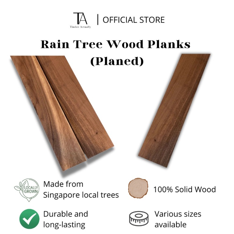 Rain Tree Wood Planks - Planed (Fixed Sizes) Solid Wood, Furniture ...