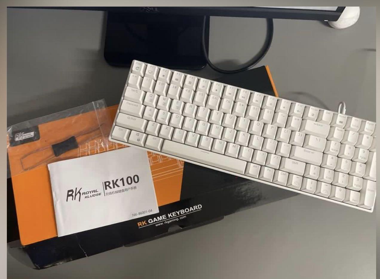 Royal Kludge RK100 Mechanical Keyboard 2.4 & Bluetooth Hot Swap Brown ...