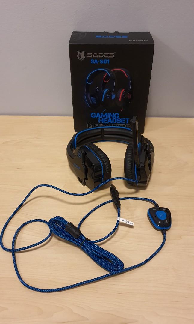 SADES SA-901 Gaming Headset, Audio, Headphones & Headsets on Carousell