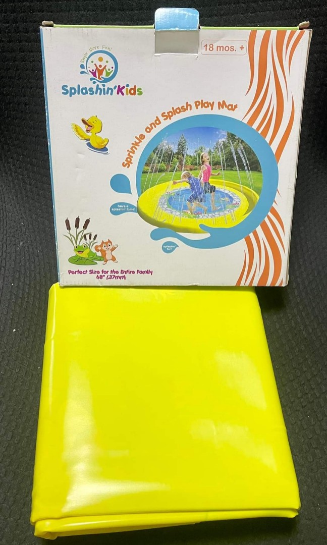 Splashin'kids 68" Sprinkle and Splash Play Mat Pad Inflatable Sprinkler ...