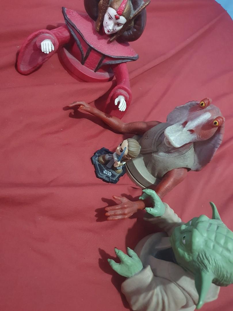 Star Wars Cup Toppers Jar Jar Binks, Yoda, Queen Amidala. With Ray ...