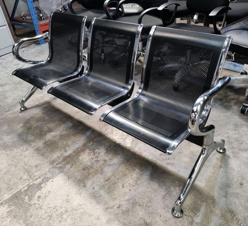 ..steel gang chair / 3 seater( heavy duty), Furniture & Home Living ...