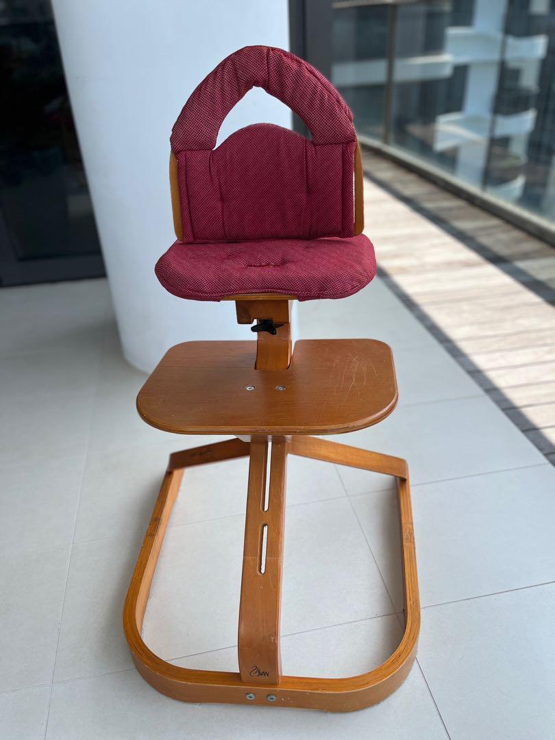Svan wooden High Chair with removable tray (cherry), Babies & Kids ...