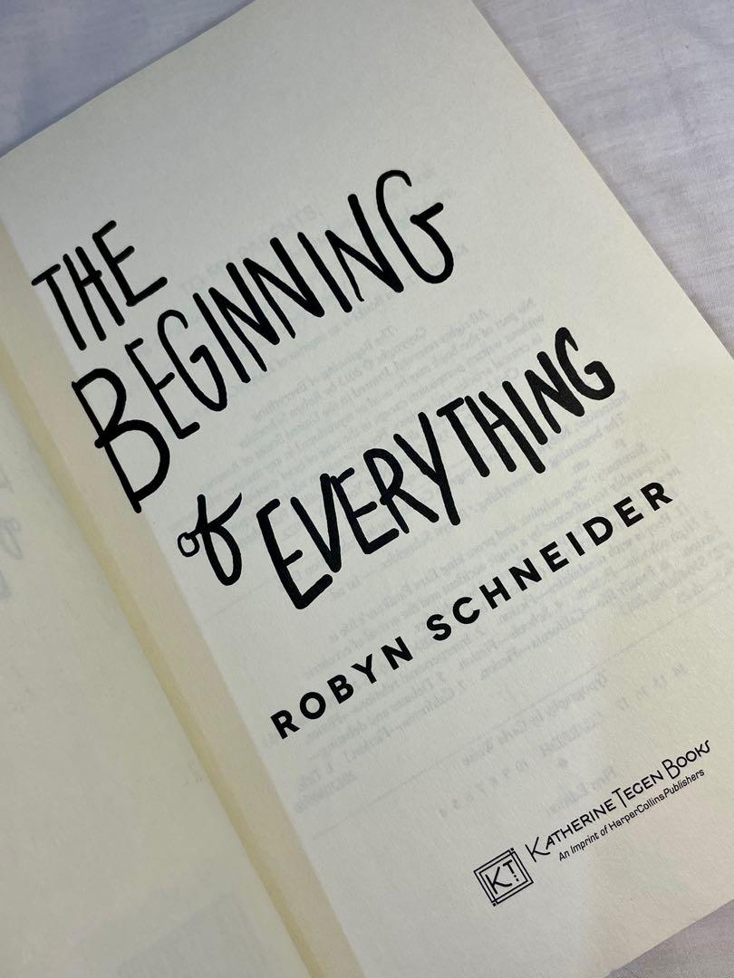THE BEGINNING OF EVERYTHING by Robyn Schneider, Hobbies & Toys, Books ...
