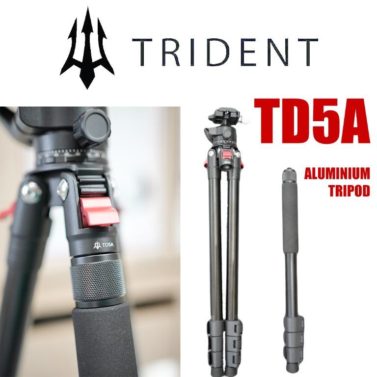 TRIDENT TD5A ALUMINIUM TRIPOD / DETACHABLE MONOPOD, Photography ...