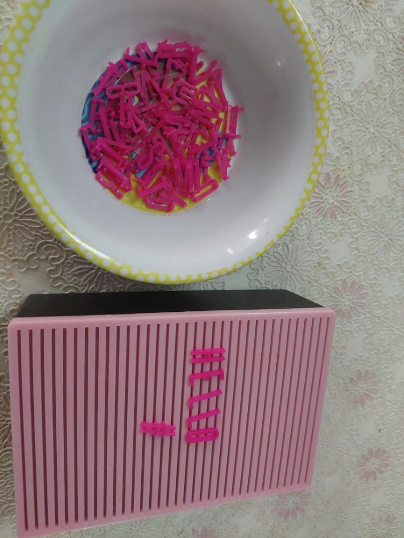 Typo display board pink colour with Numbers and symbols, Furniture ...