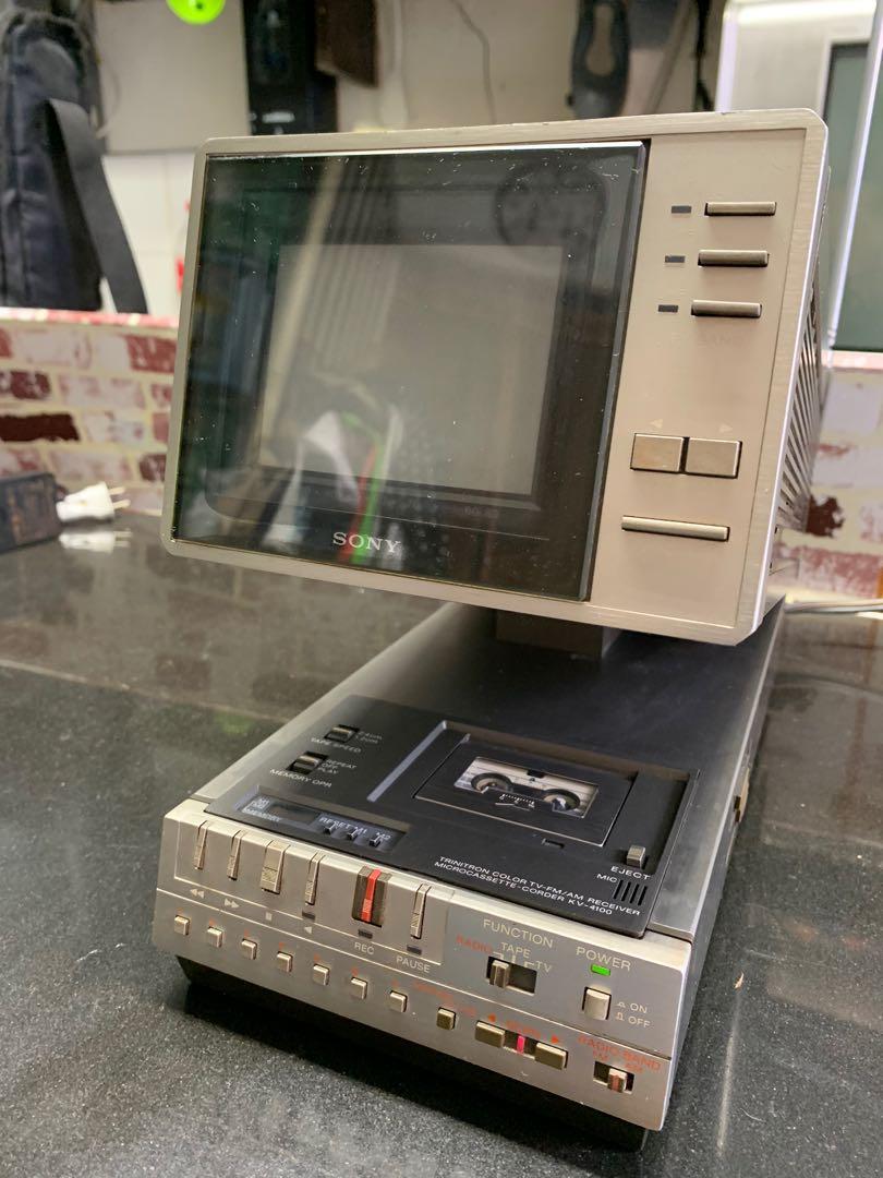Vintage Mini TV with AM FM Radio & Micro Cassette Recorder Sony from US ...